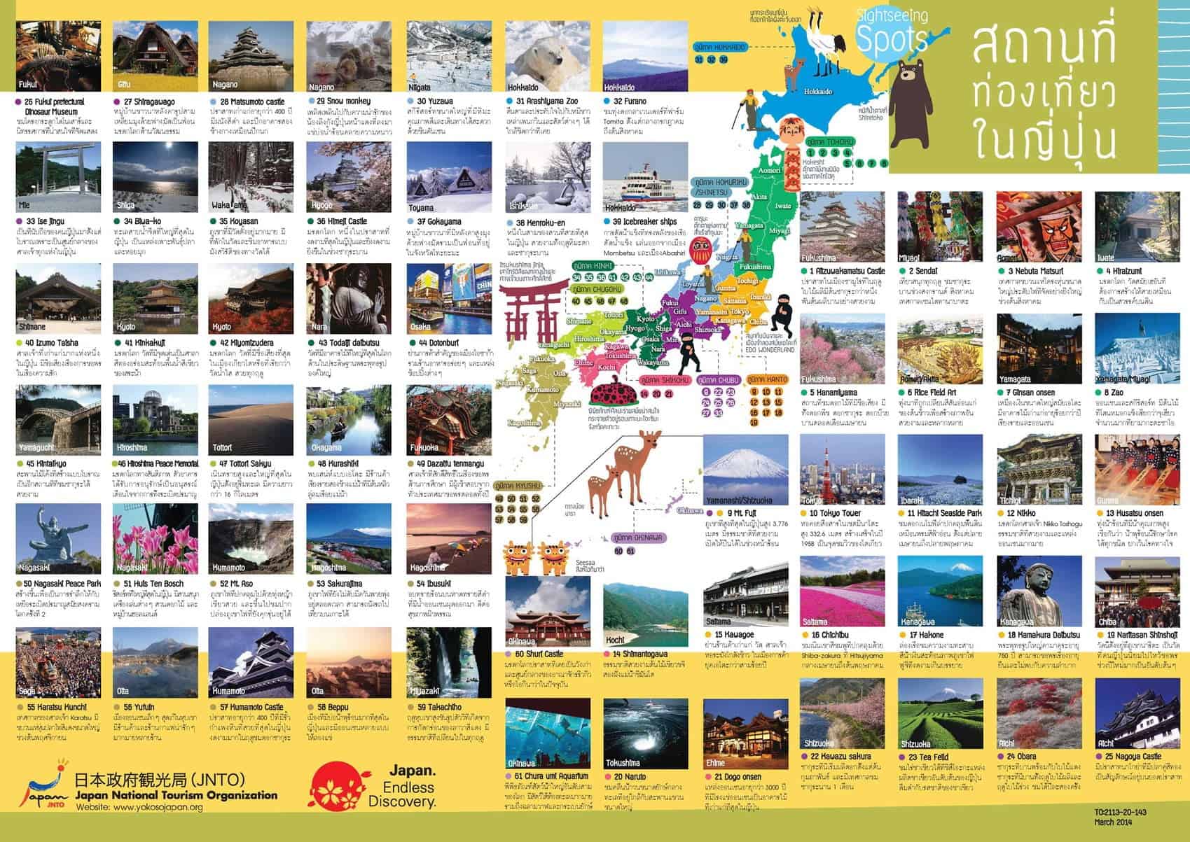แจกฟรีแผนที่เที่ยวญี่ปุ่น พร้อมสถานที่ห้ามพลาดครบทั้ง 8 ภูมิภาค ...